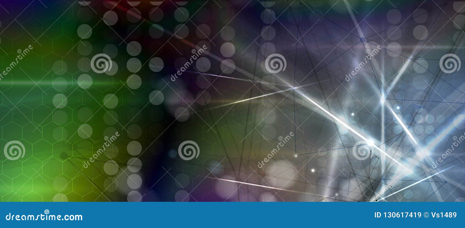 Neural Network Concept. Connected Cells with Links Stock Vector ...