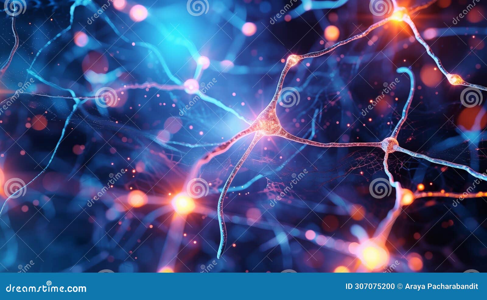 Neural Network Connection Background Illustration, AI Generated Stock ...