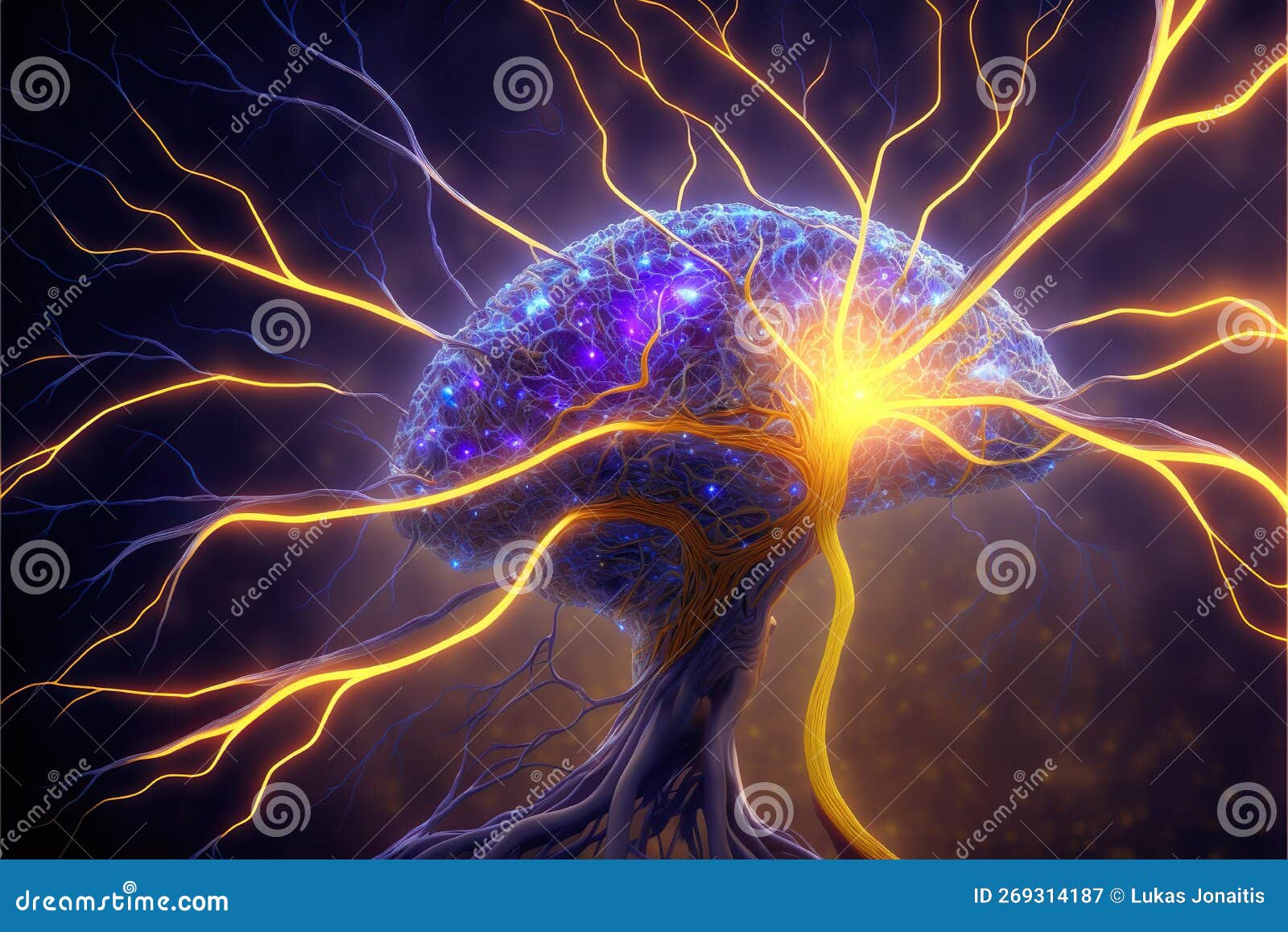 Neural Network Connections. Abstract Image of Neural Network Stock ...