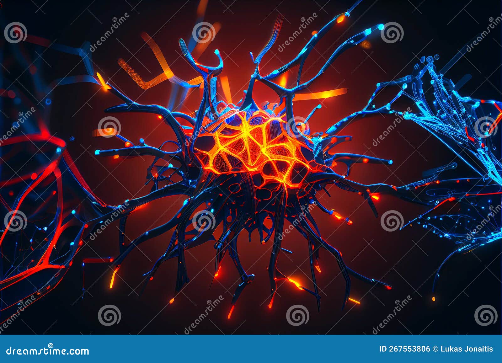 Neural Network Connections. Abstract Image of Neural Network Stock ...