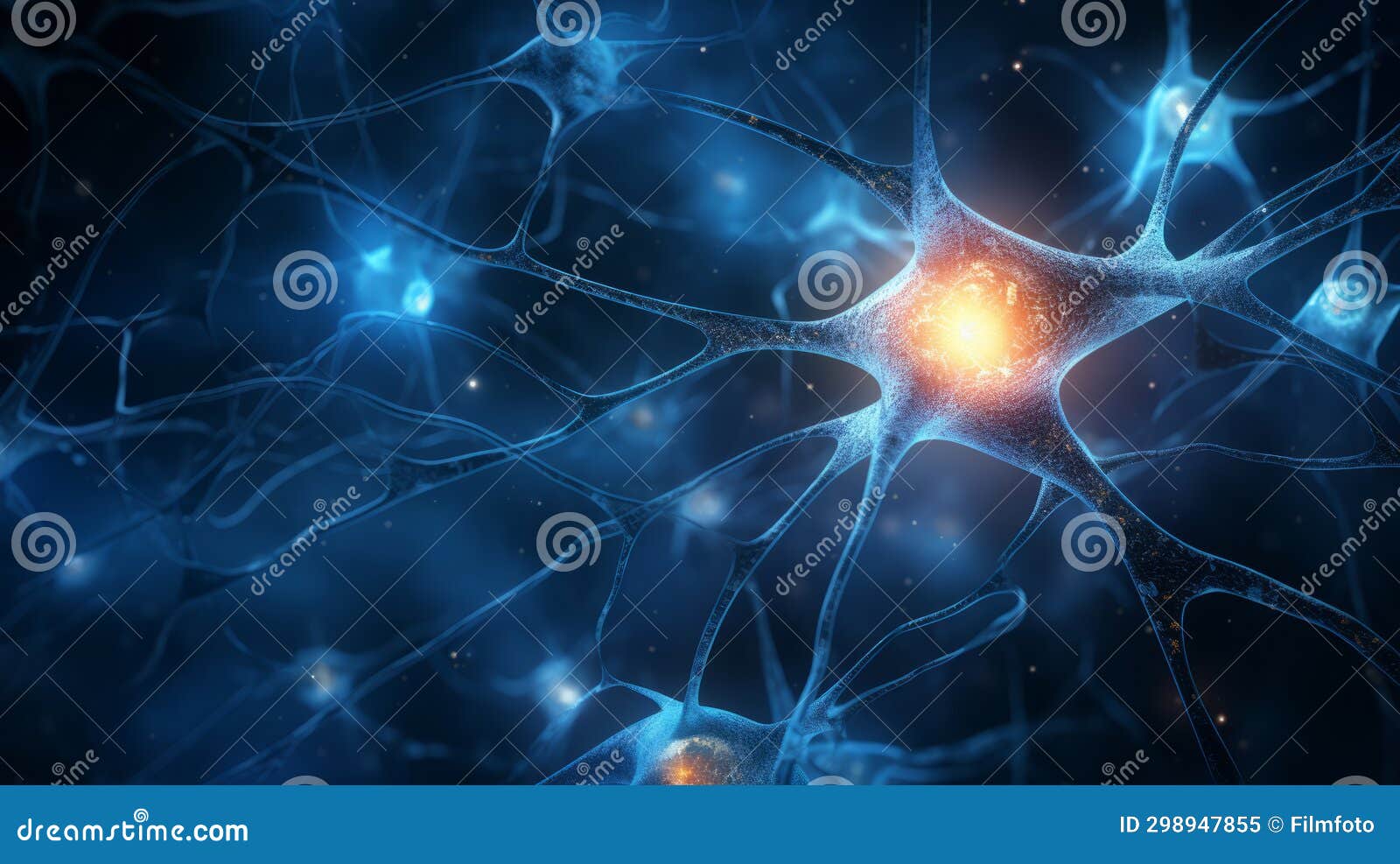 Neural Network with Connections between Cells Stock Illustration ...