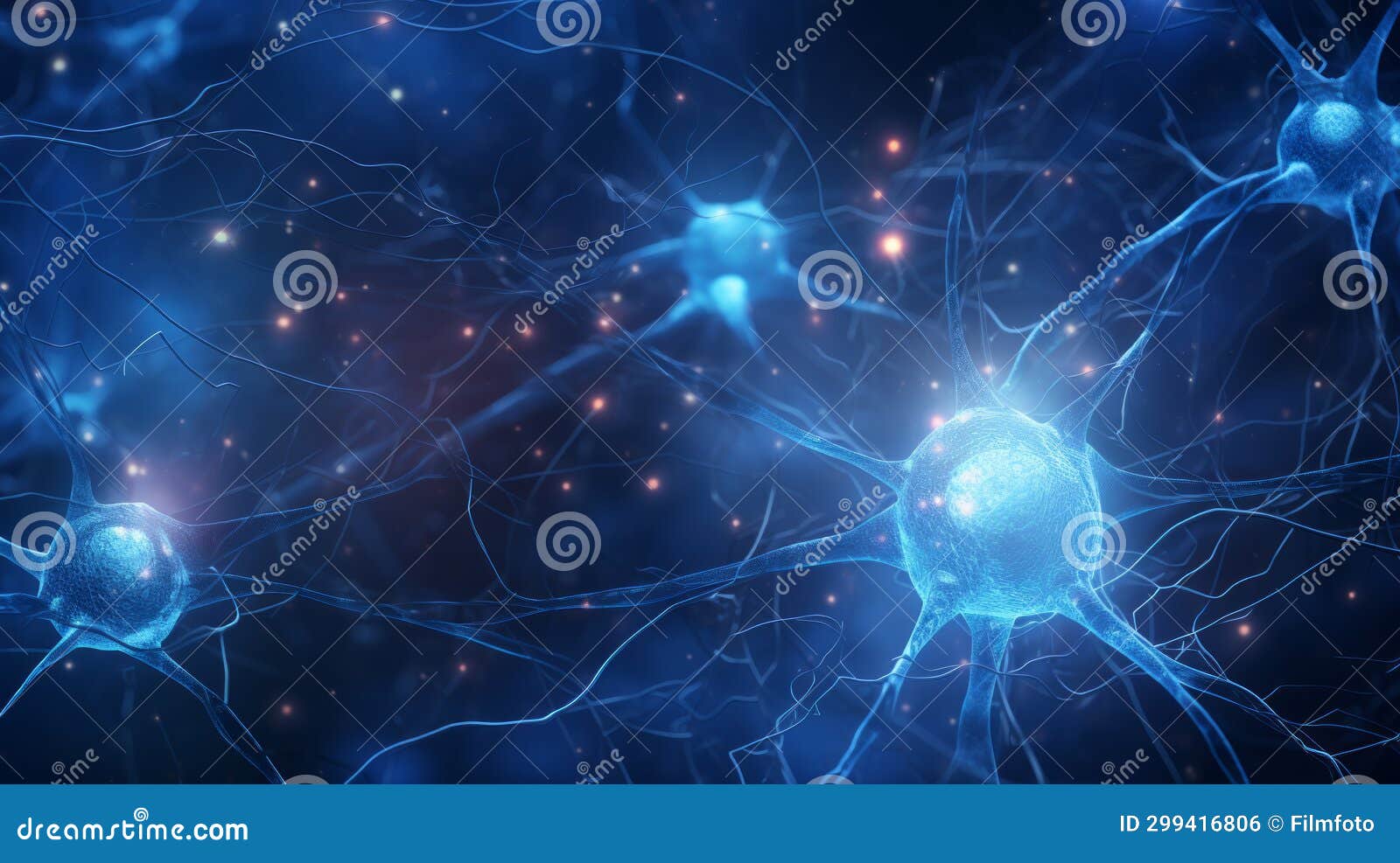 Neural Network with Connections between Cells Stock Illustration ...