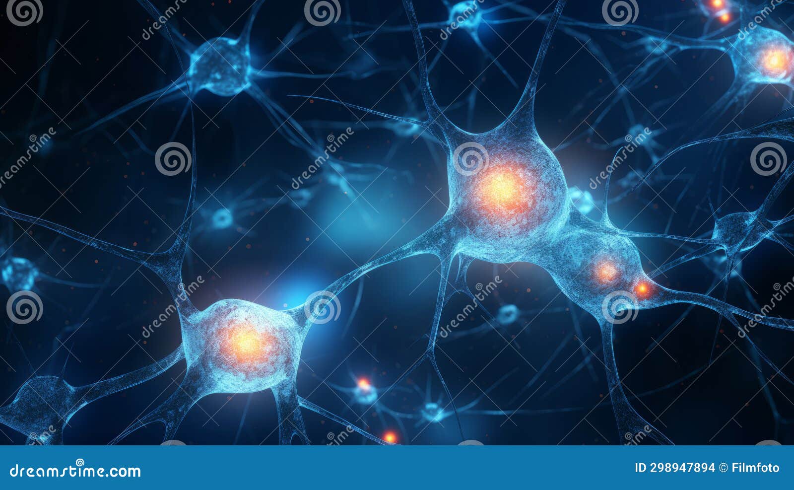 Neural Network with Connections between Cells Stock Illustration ...