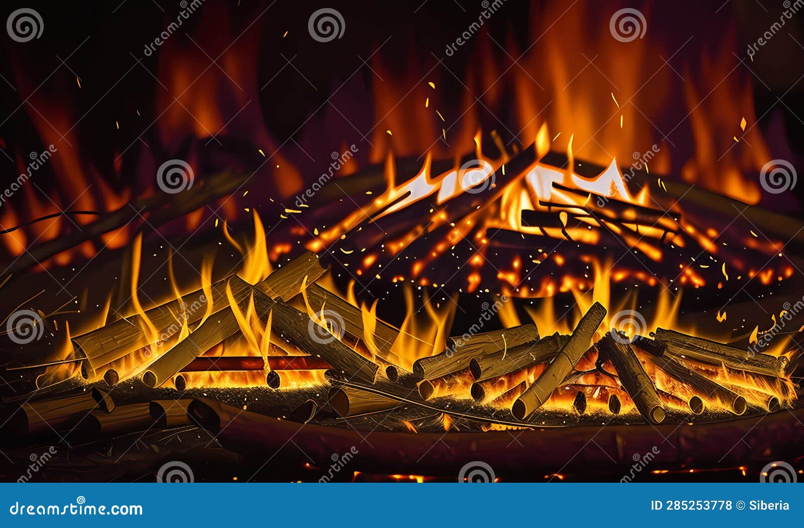 Fire and Bonfires, Flames Created with the Help of Artificial ...