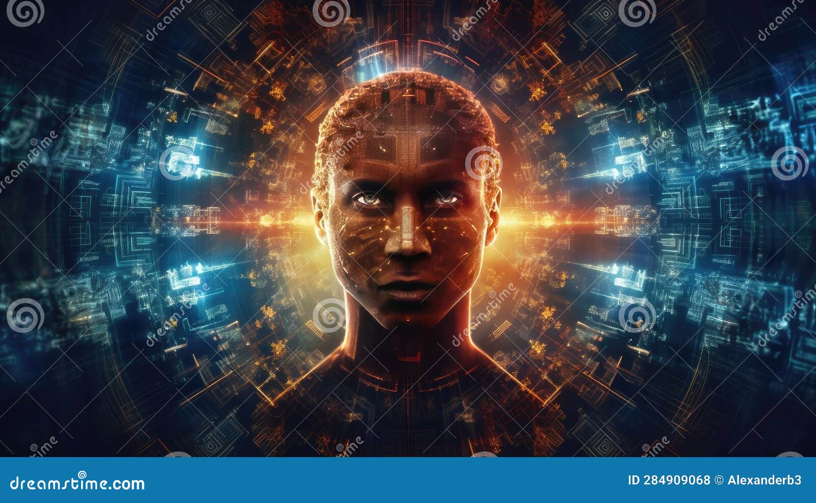 Neural Network Cyber Security. Ultra High-Quality Image for Protection ...