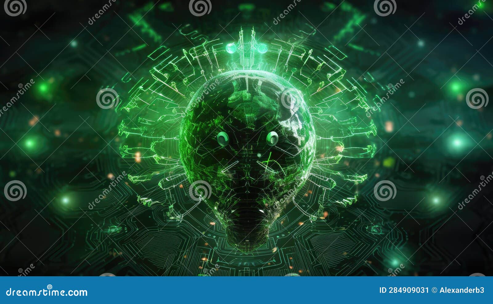 Neural Network Cyber Security. Ultra High-Quality Image for Protection ...