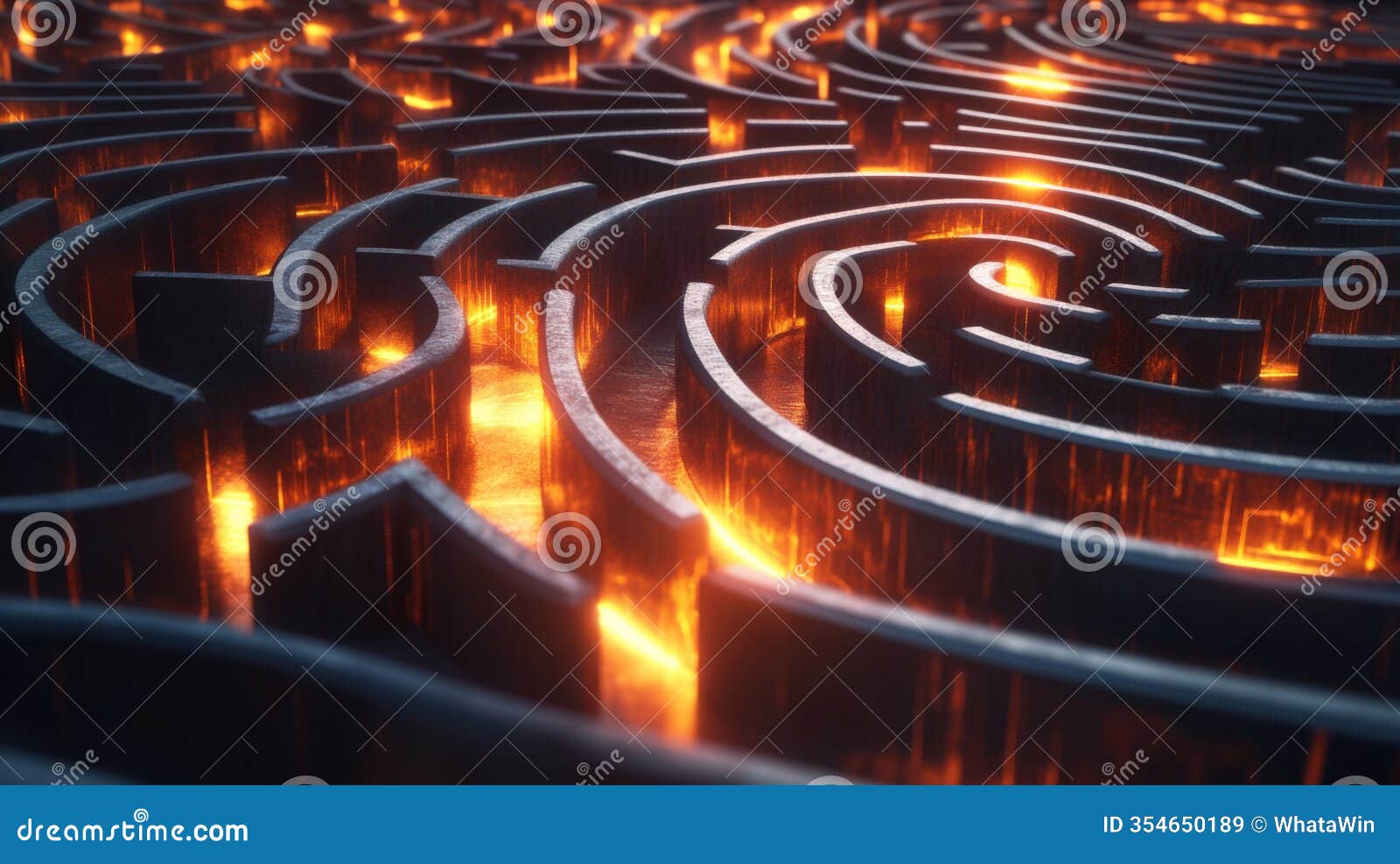 Neural Network Decision-Making Process As a Maze Stock Image - Image of ...