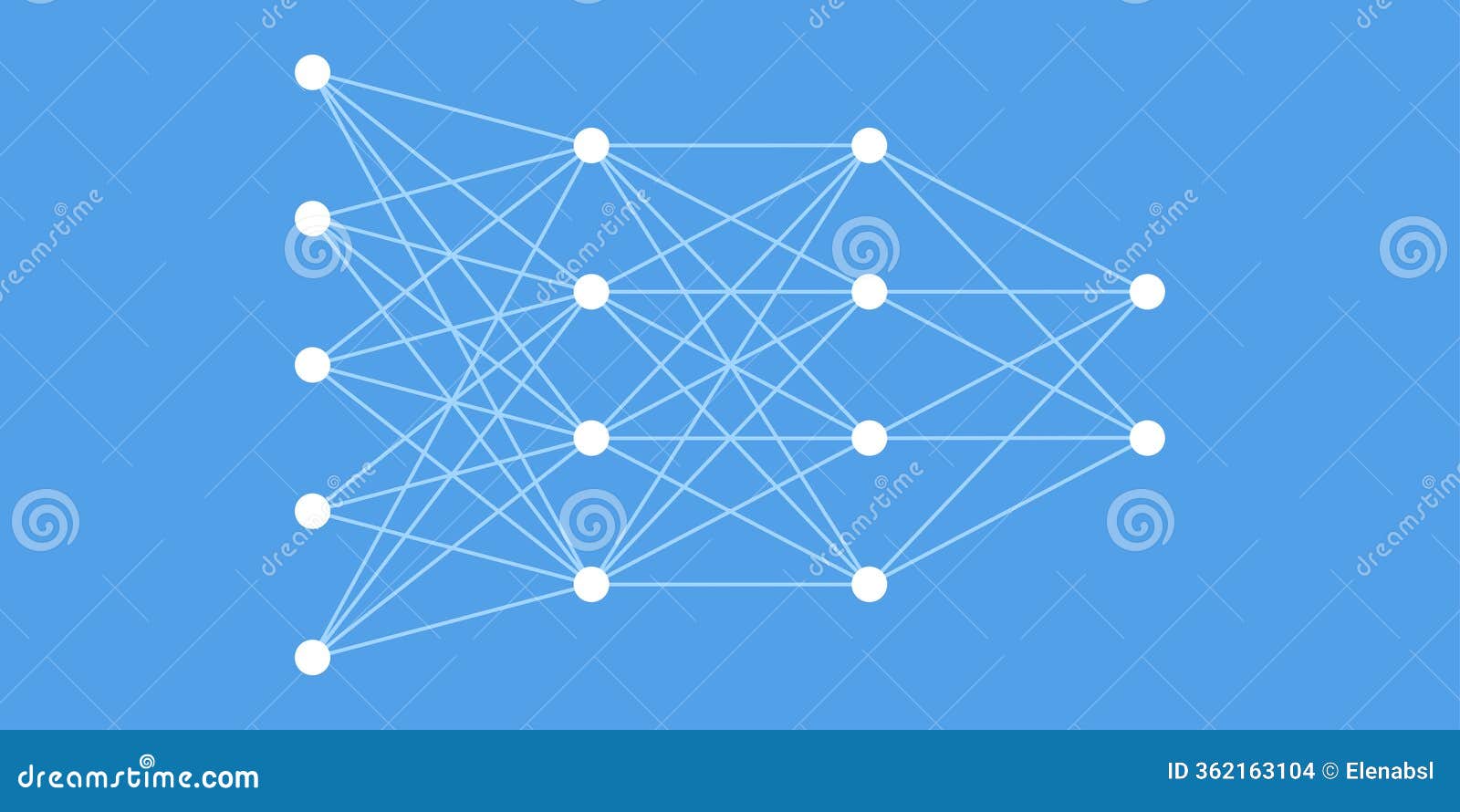 Neural Network Deep Learning Process Stock Vector - Illustration of ...