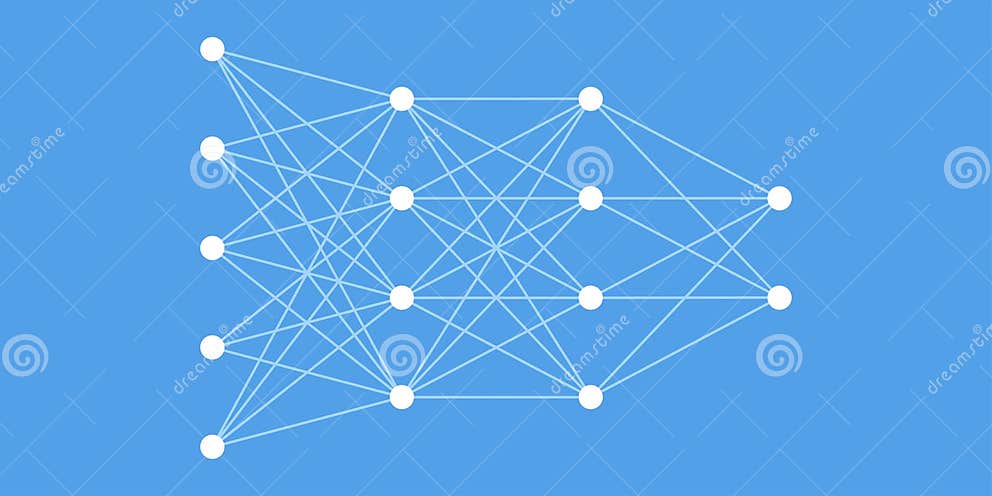 Neural Network Deep Learning Process Stock Vector - Illustration of ...