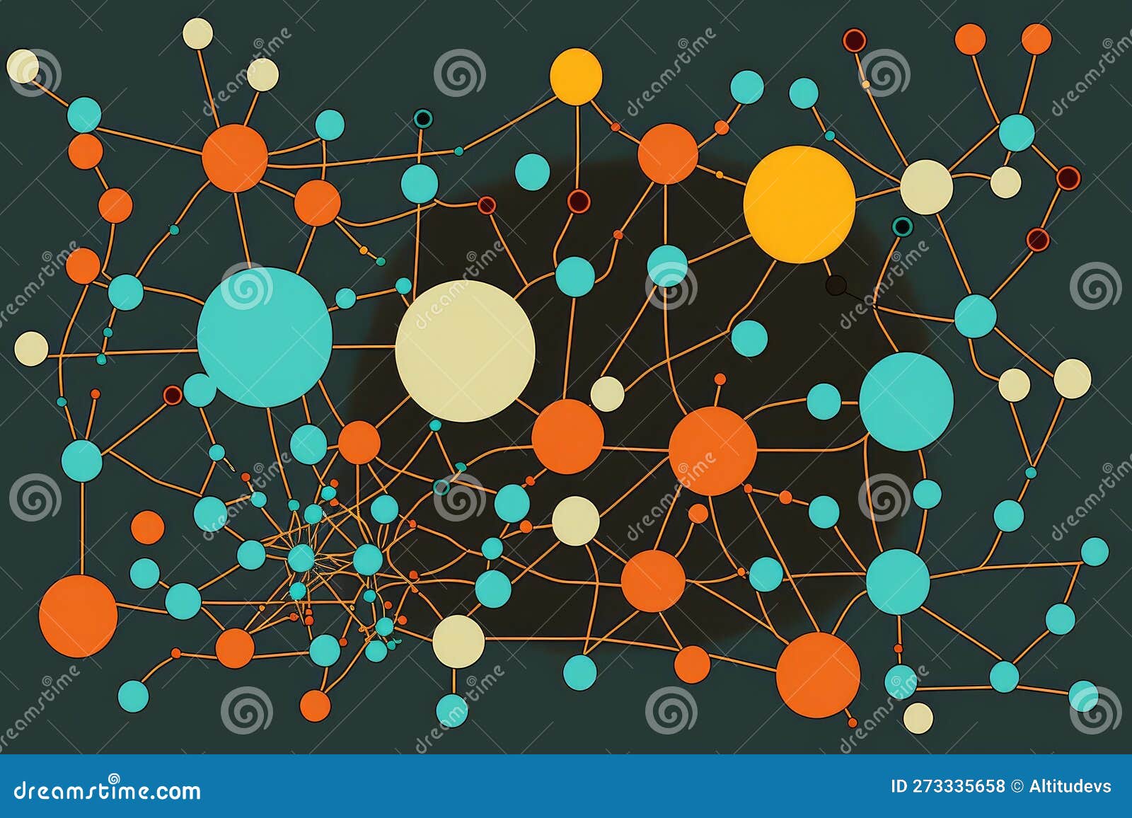 Neural Network, with Different Types of Data Represented by Different ...