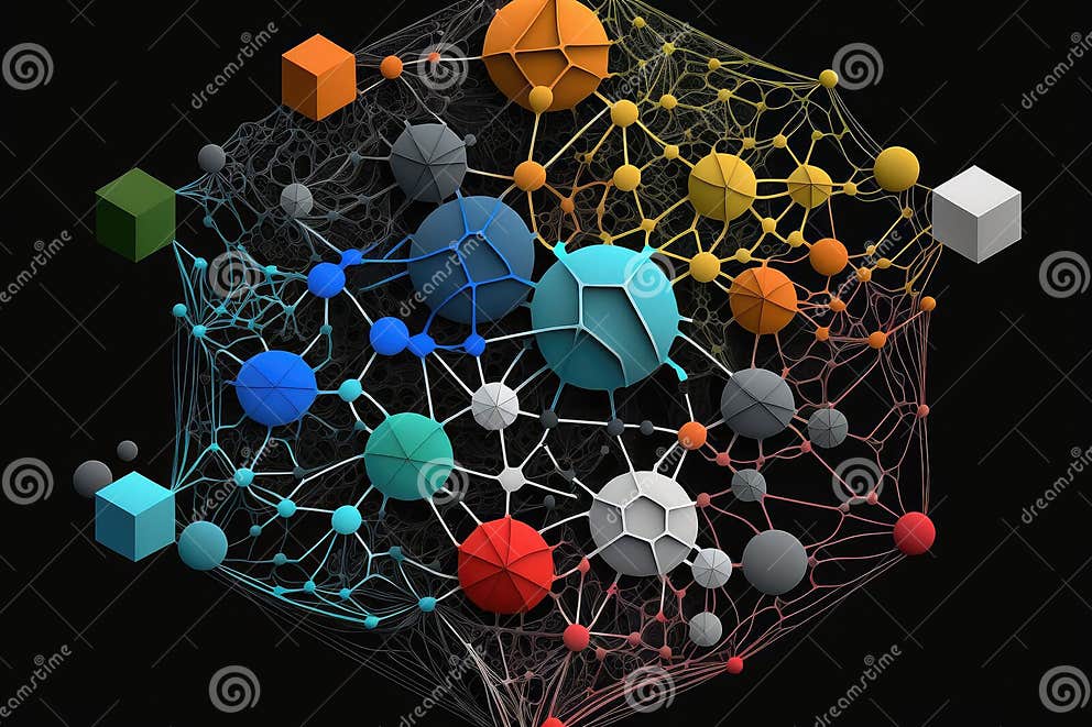 Neural Network, with Different Types of Data Represented by Different ...