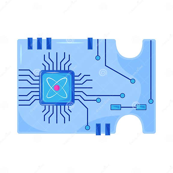 Neural Network Digital Chip AI Technology Stock Illustration ...