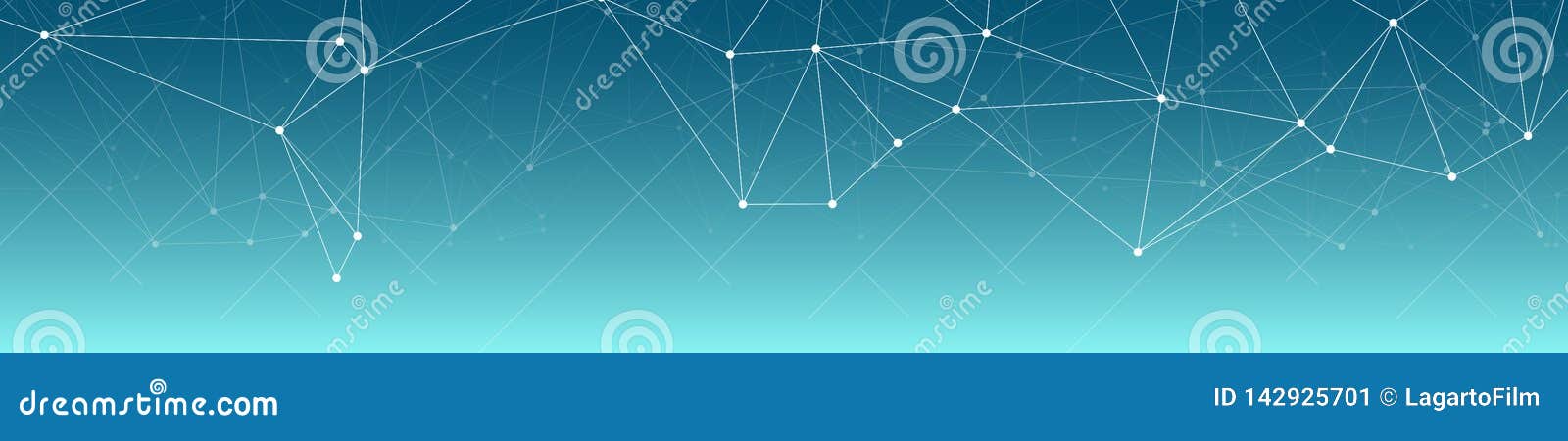 Neural Network Digital Connections, Connected Lines and Dots Geometric ...