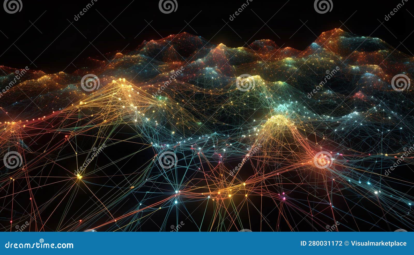 The Neural Network of the Digital Universe Stock Illustration ...