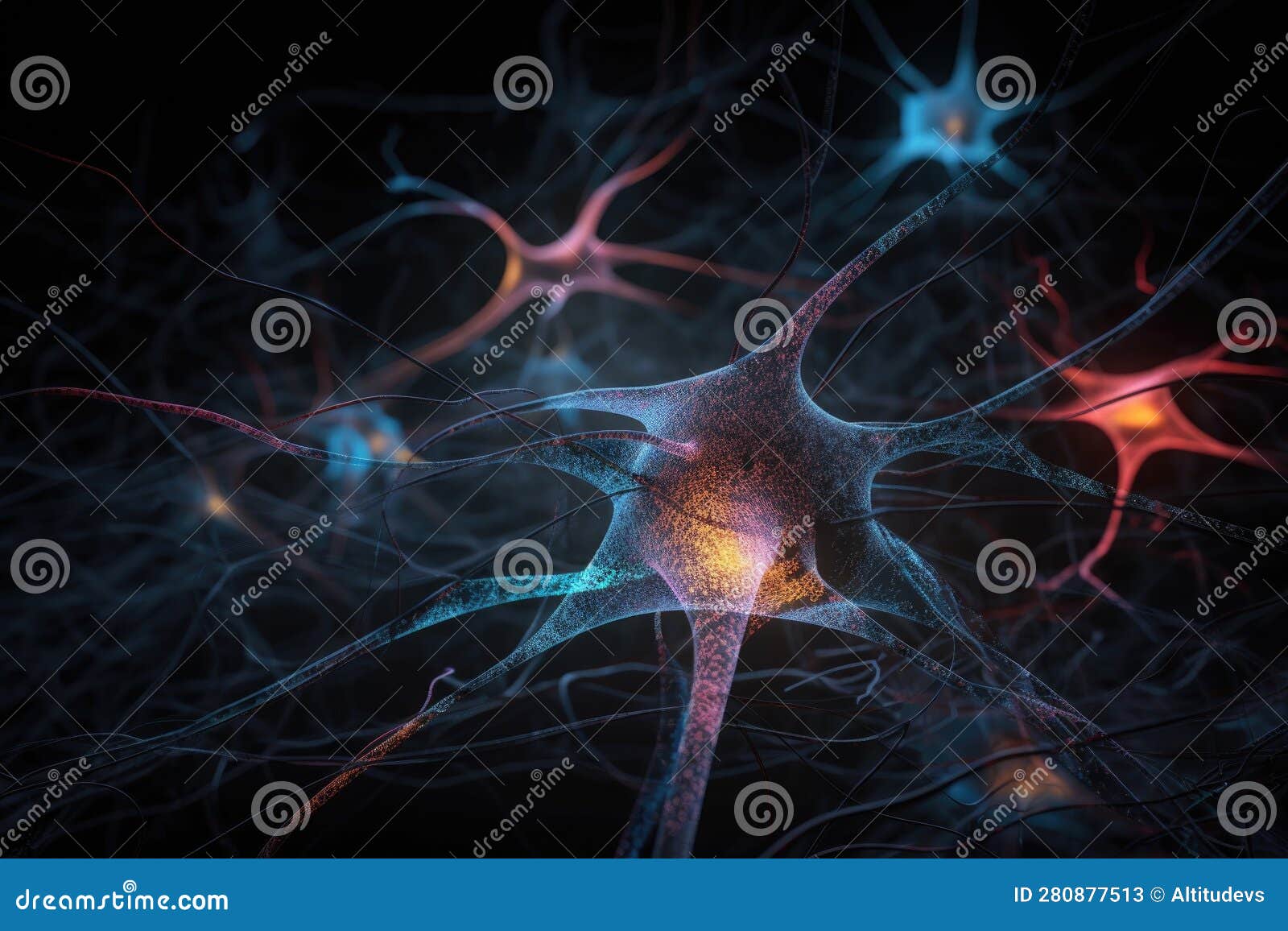 Neural Network, with Each Neuron and Synapse Visible, Learning To Recognize New Object Stock ...