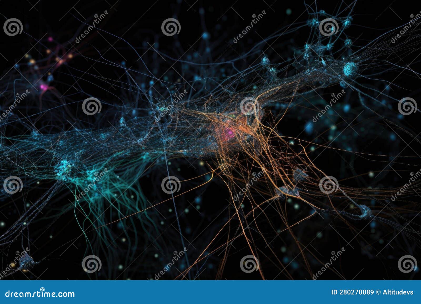 Neural Network, with Each Neuron and Synapse Visible, Learning To Recognize New Object Stock ...