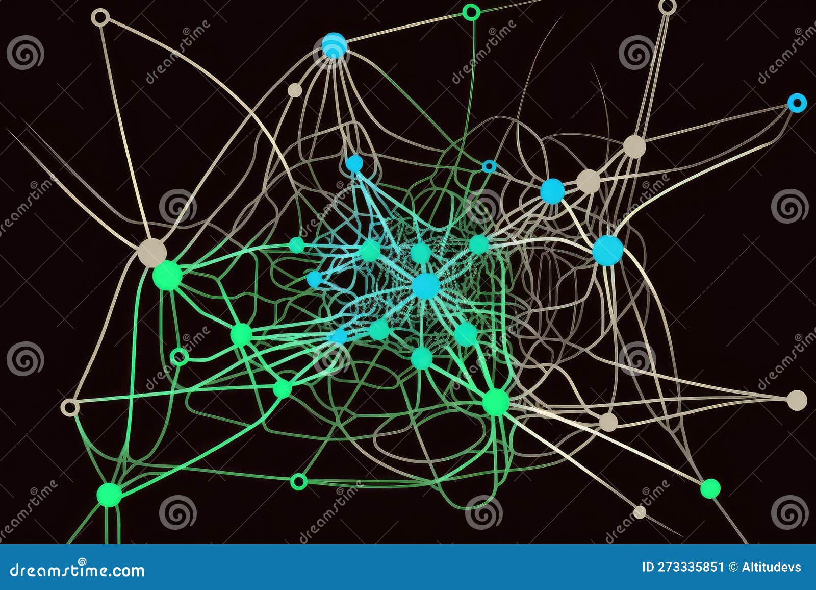 Neural Network, With Each Node Showing Different Activity And ...