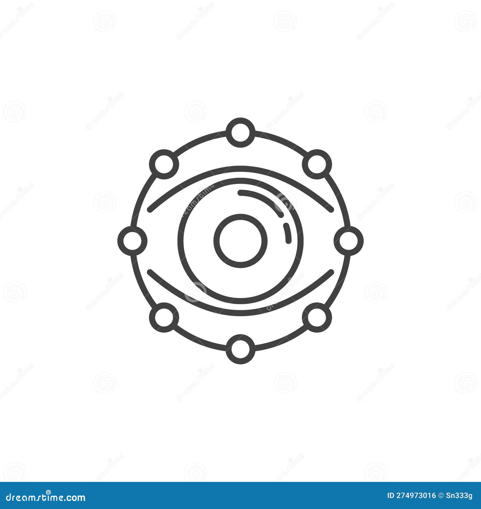 Neural Network Eye Tracking Vector Concept Outline Icon Stock ...