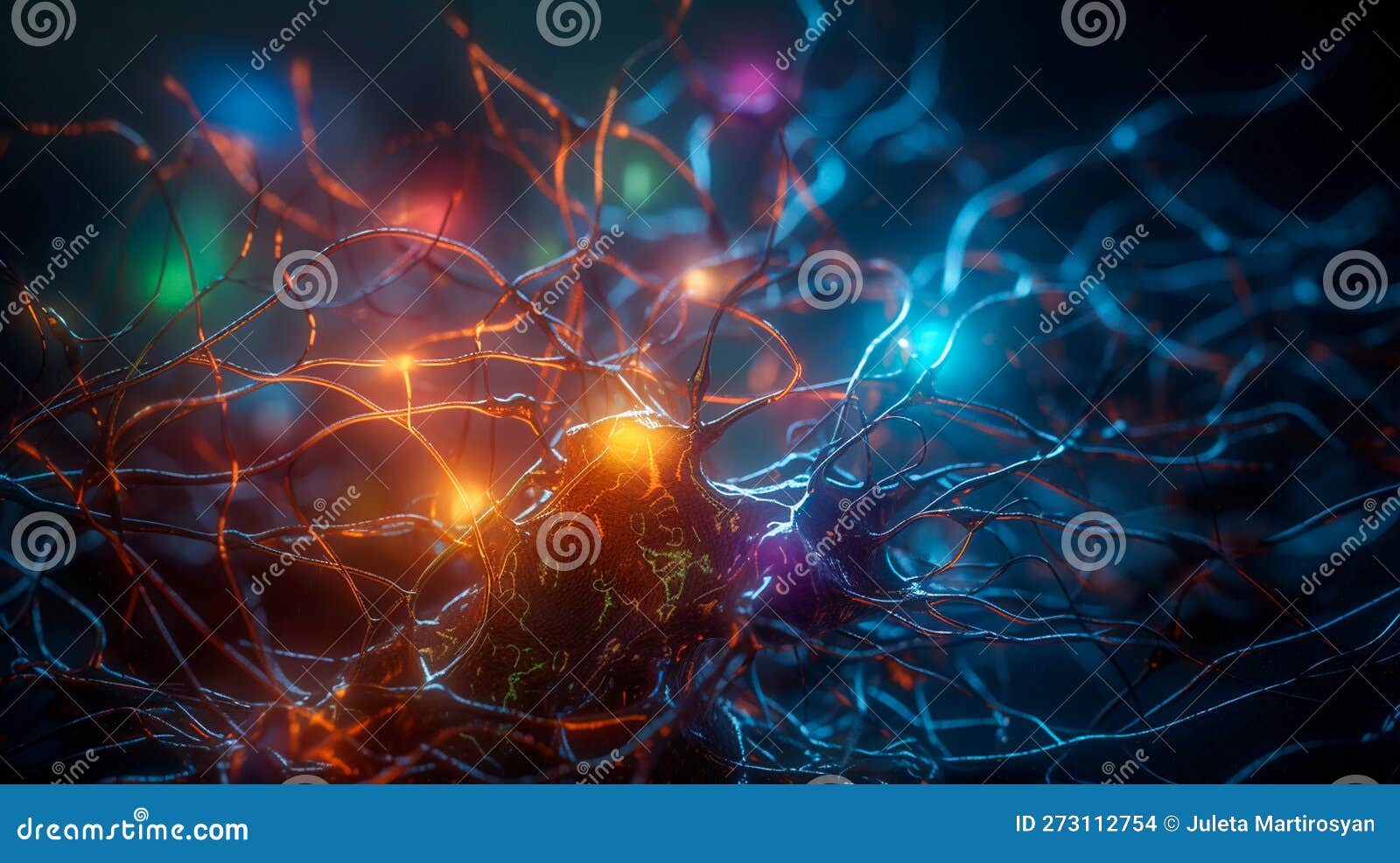 Neural Network. Generative AI Stock Illustration - Illustration of ...