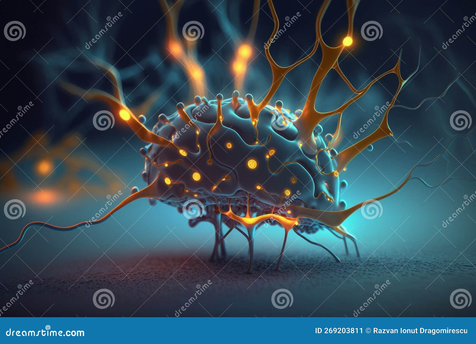 Neural Network With Glowing Bioluminescence. The Image Represents The ... Neural Network With Glowing Bioluminescence. The Image Represents The ...