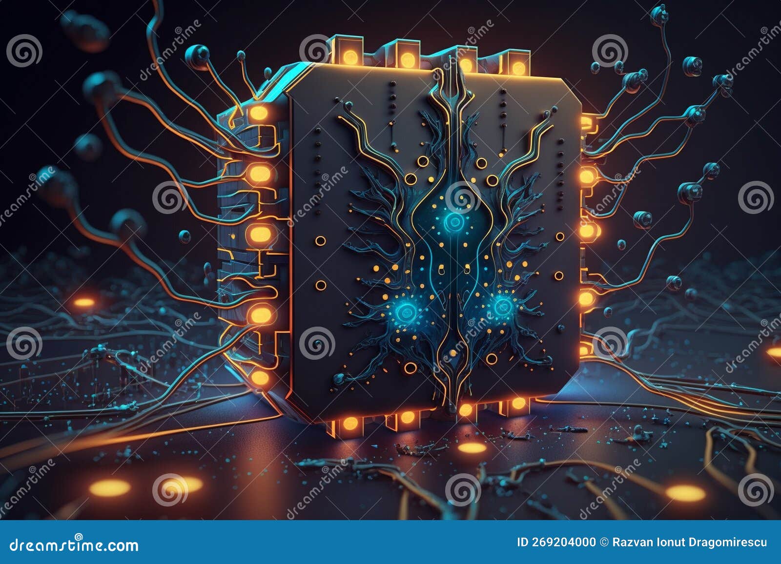Neural Network With Glowing Bioluminescence. The Image Represents The ... Neural Network With Glowing Bioluminescence. The Image Represents The ...