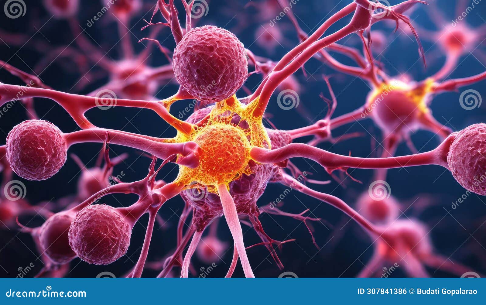 Neural Network with Glowing Synapses, Illustrating Brain Function and ... Neural Network with Glowing Synapses, Illustrating Brain Function and ...