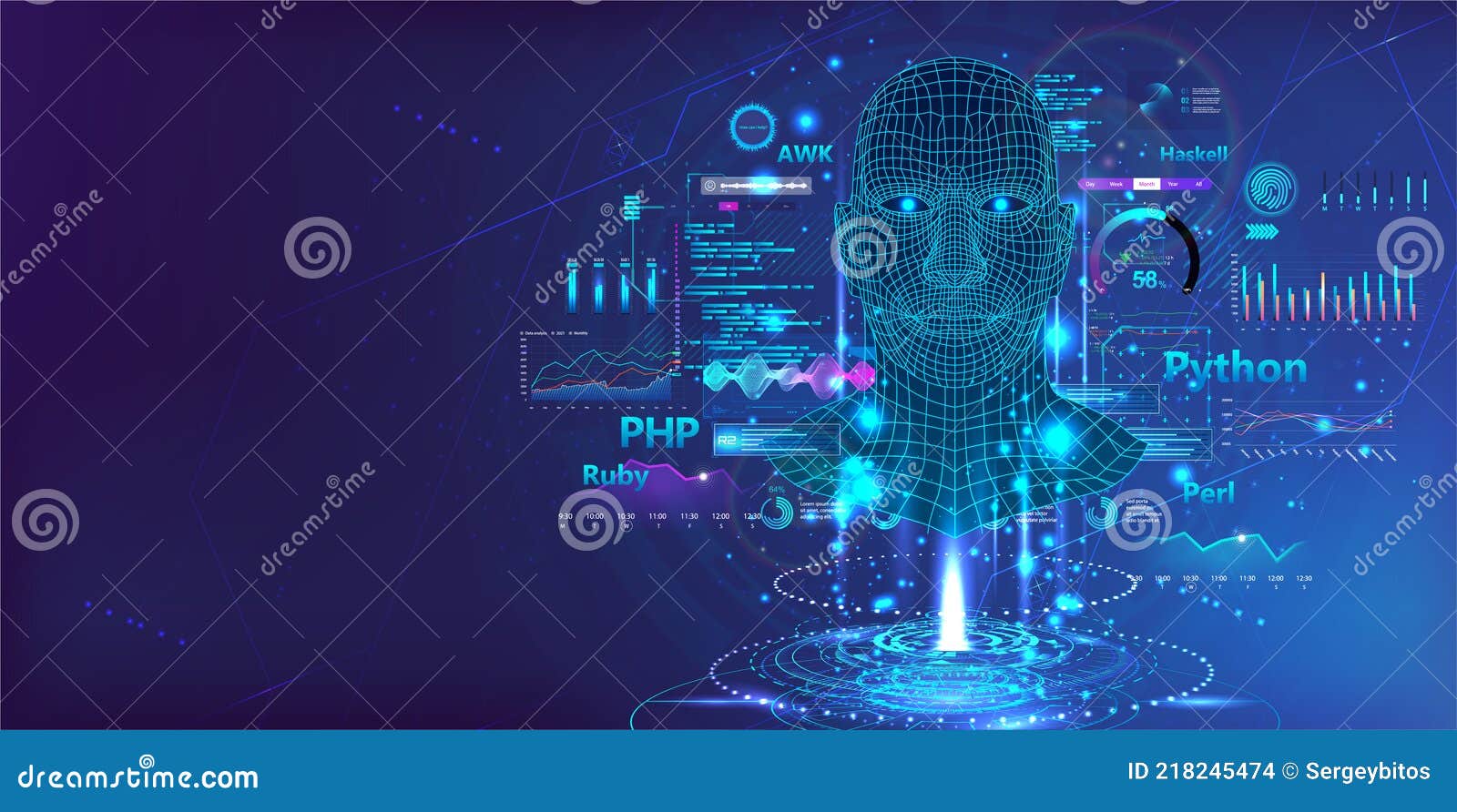 Neural Network with High-level Artificial Intelligence on Programming Language. Web Page Banner ...