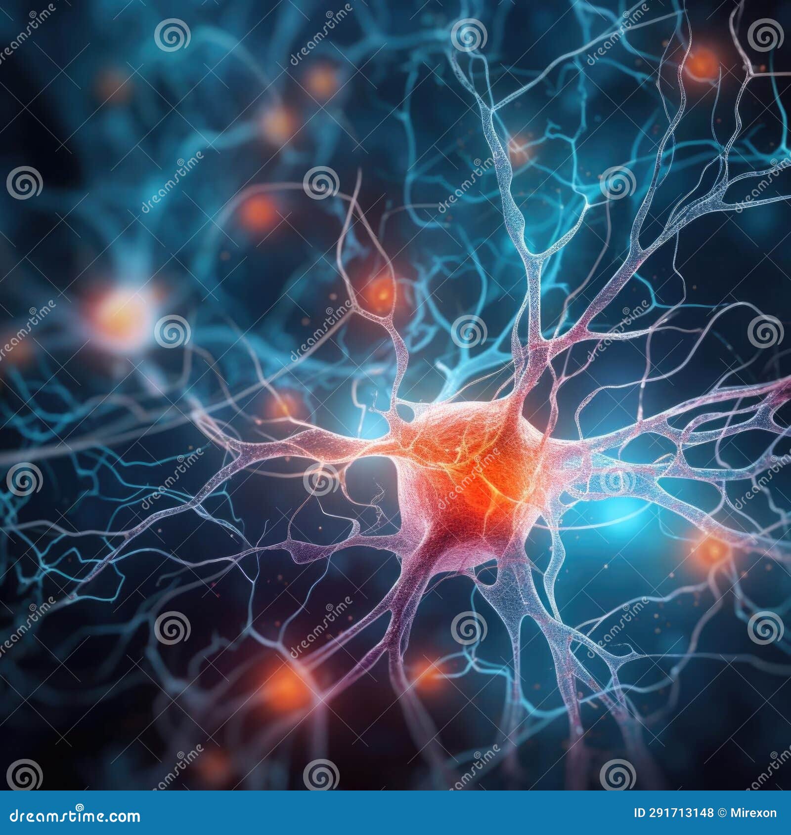 Neural Network. Human Nervous System Background with Copy Space Stock ...