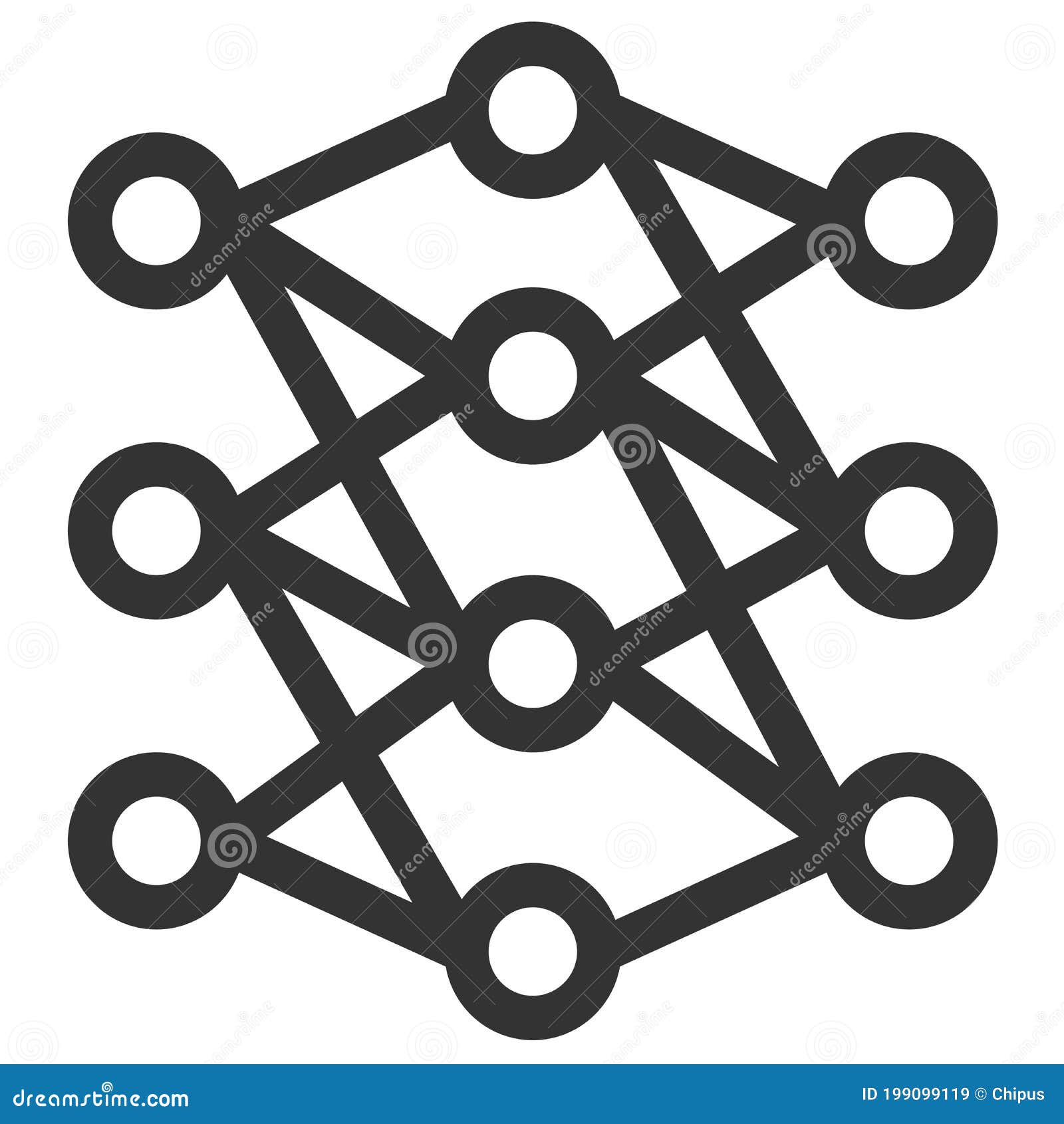 Neural Network Icon. Artificial Intelligence Concept Stock Vector ...