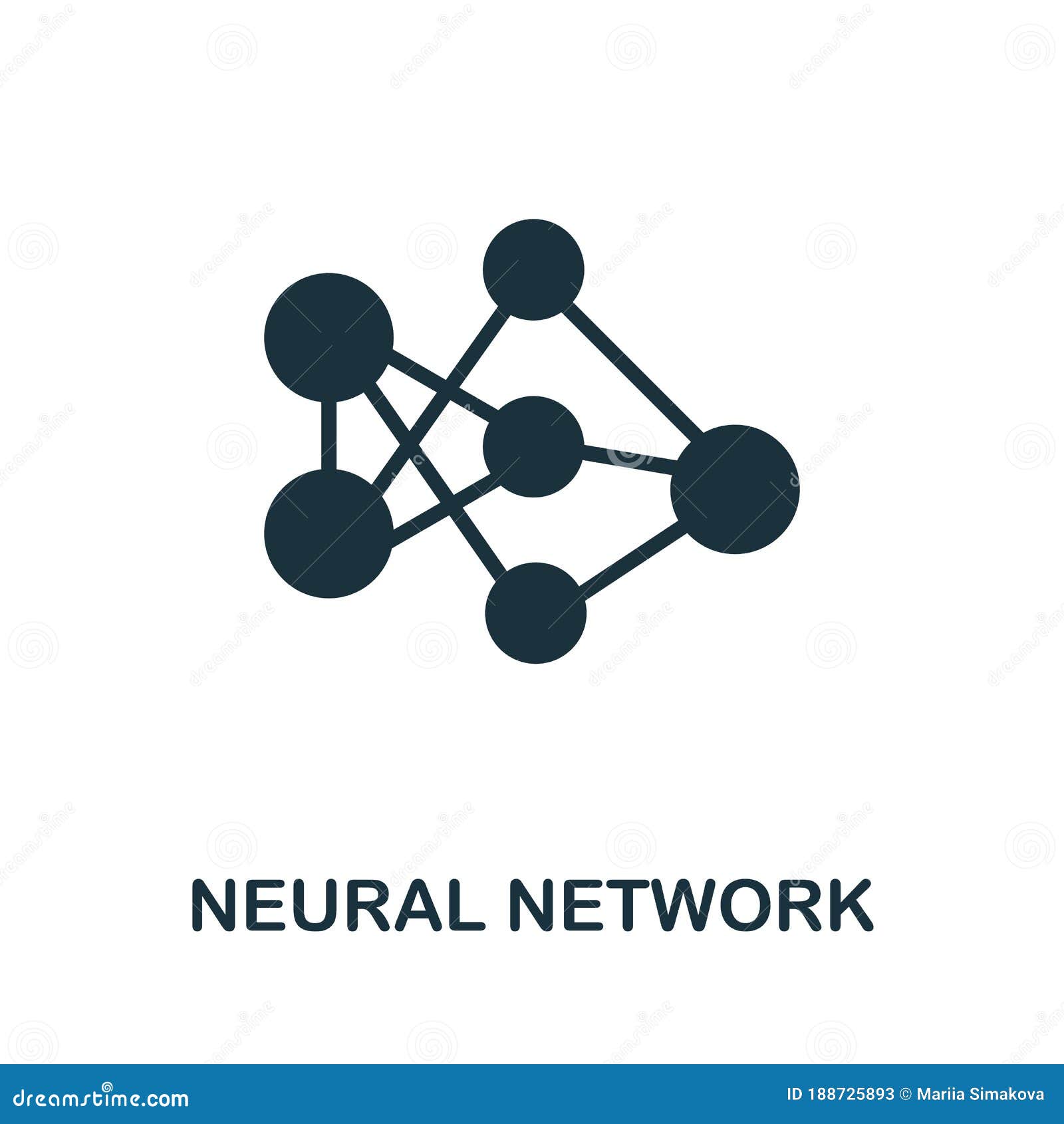 Neural Network Icon. Creative Simple Design from Artificial ...
