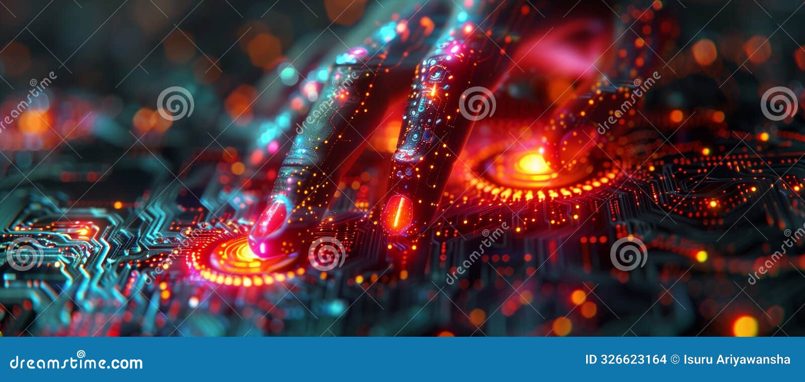 Neural Network Interaction: Human and AI Interface Stock Illustration ...