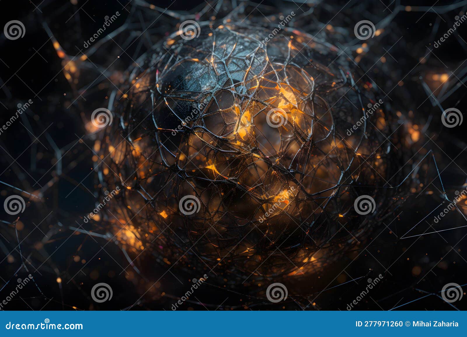 A Network Of Interconnected Nodes Representing The Neural Networks Of ...