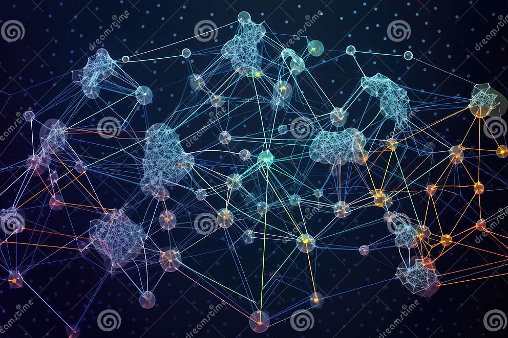 Neural Network, with Its Interconnected Nodes and Layers, Representing Different Levels of ...