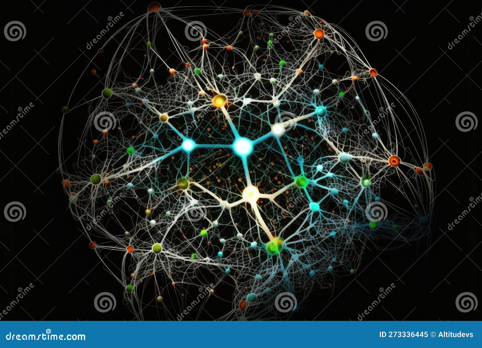 Neural Network, with Its Nodes and Connections Visible, Processing Complex Data Stock ...
