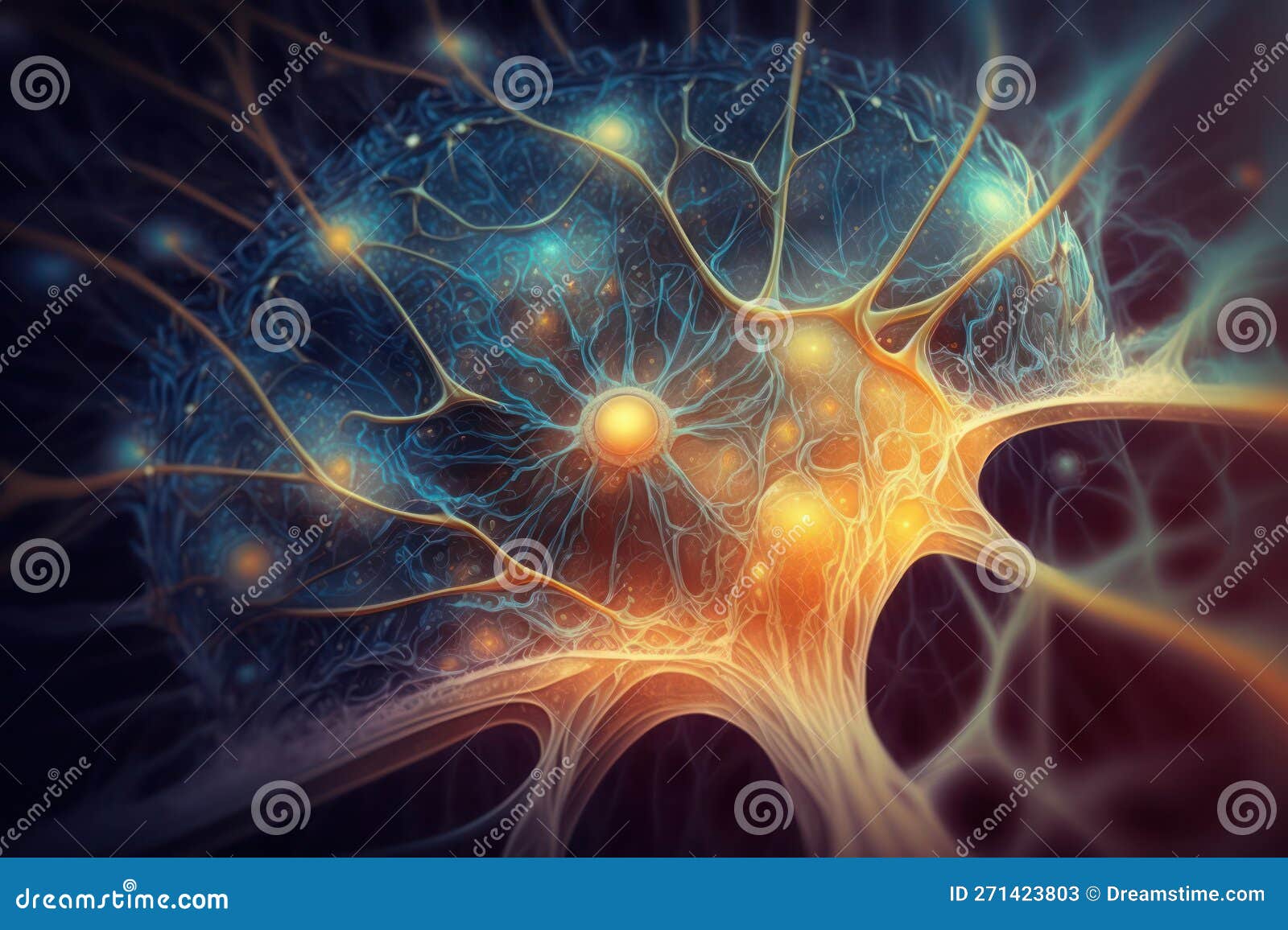 Neural Network Light Energy Design Stock Illustration - Illustration of ...
