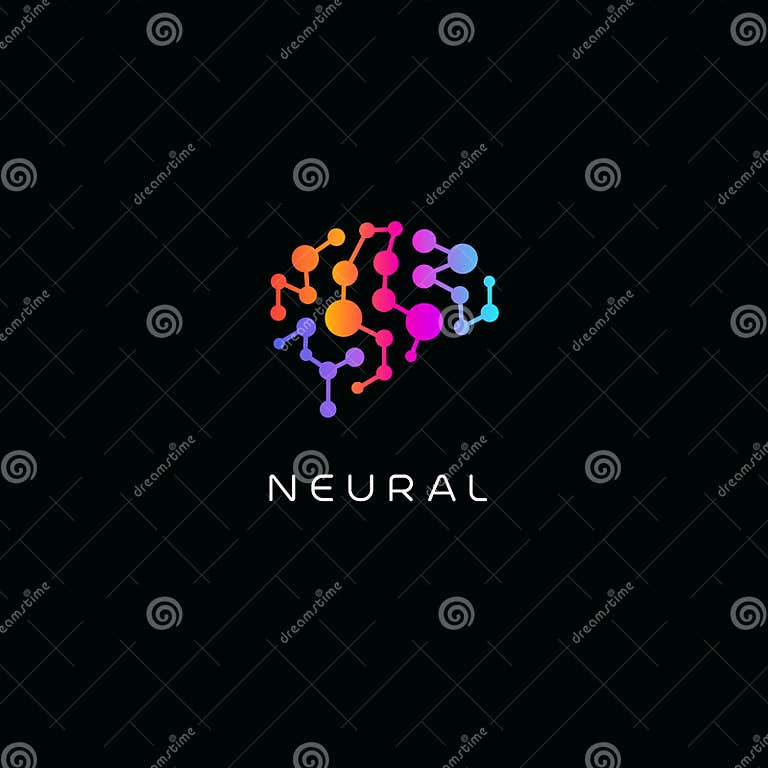 Neural Network Logo. Human Brain Emblem. Artificial Intelligence Icon ...