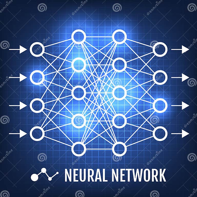 Neural Network. Machine Learning Concept Vector Illustration Stock ...