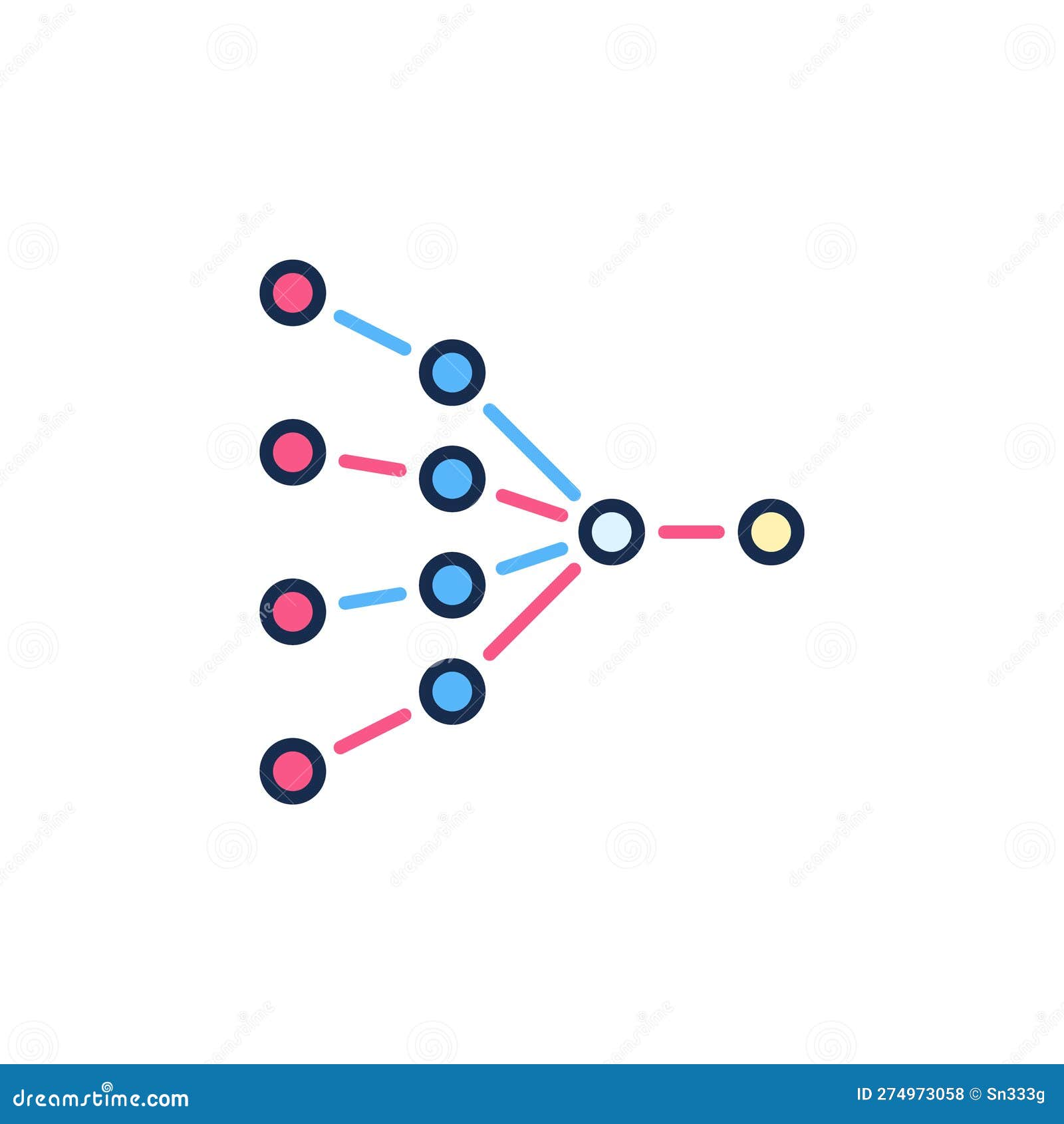 Neural Network Machine Learning Vector Technology Concept Colored Icon ...