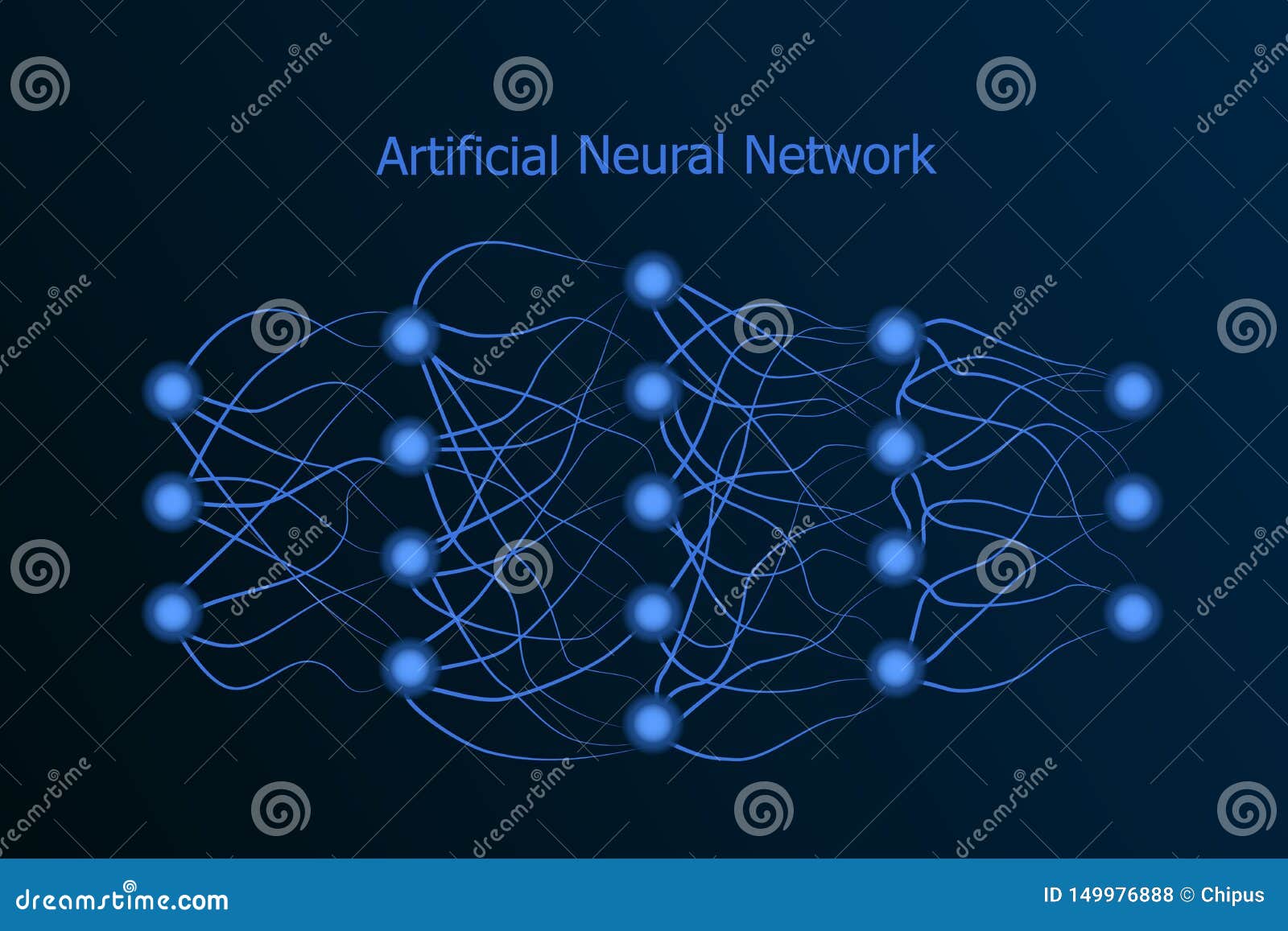 Neural Network Model with Real Synapses between Neurons Stock Vector ...