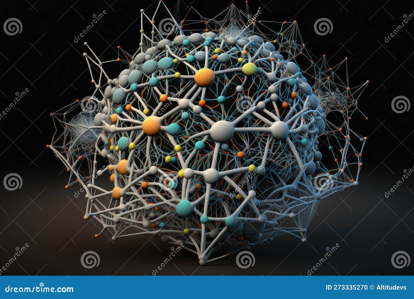 Neural Network, with Nodes and Connections Visualized in 3d Stock Photo ... Neural Network, with Nodes and Connections Visualized in 3d Stock Photo ...
