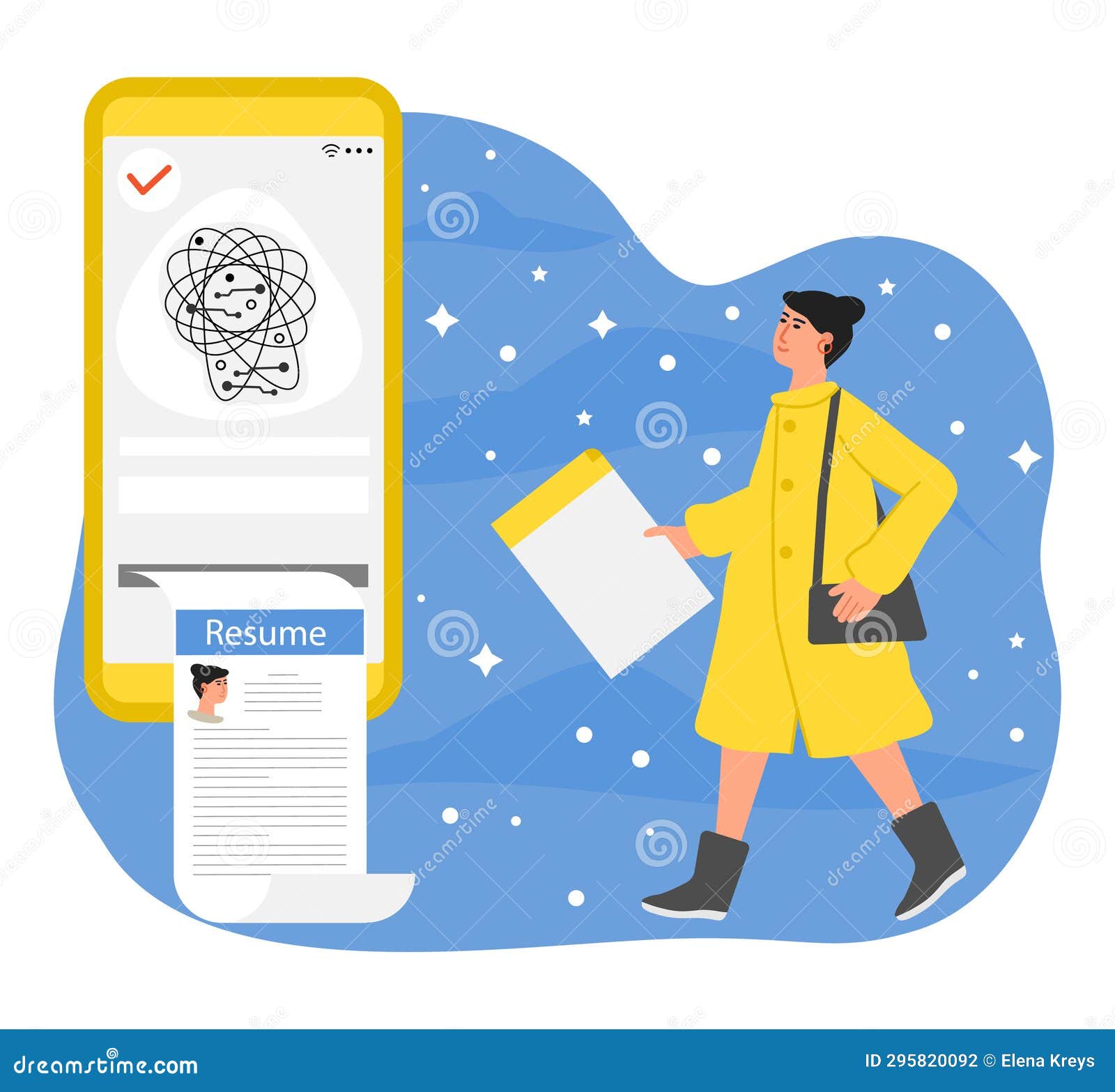 Neural Network OpenAI Bot People Resume Candidate Stock Vector ...