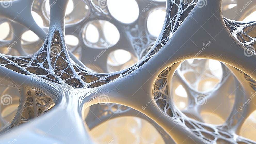 Neural Network Patterns In Brain Tissue Creating Complex Branching