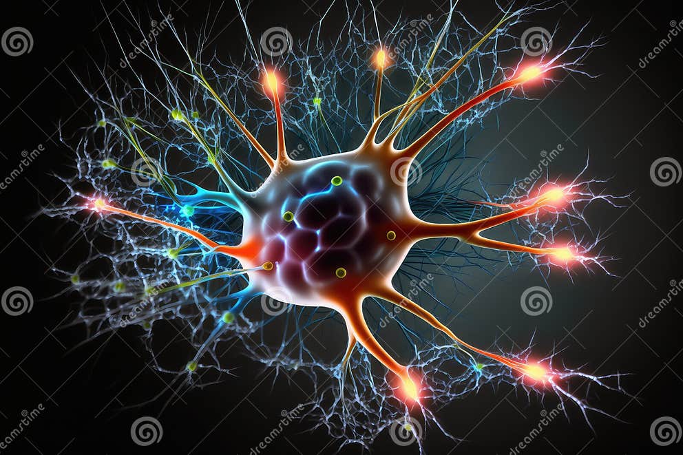 Neural Network Processing And Recognizing Data In Real Time Stock Illustration Illustration