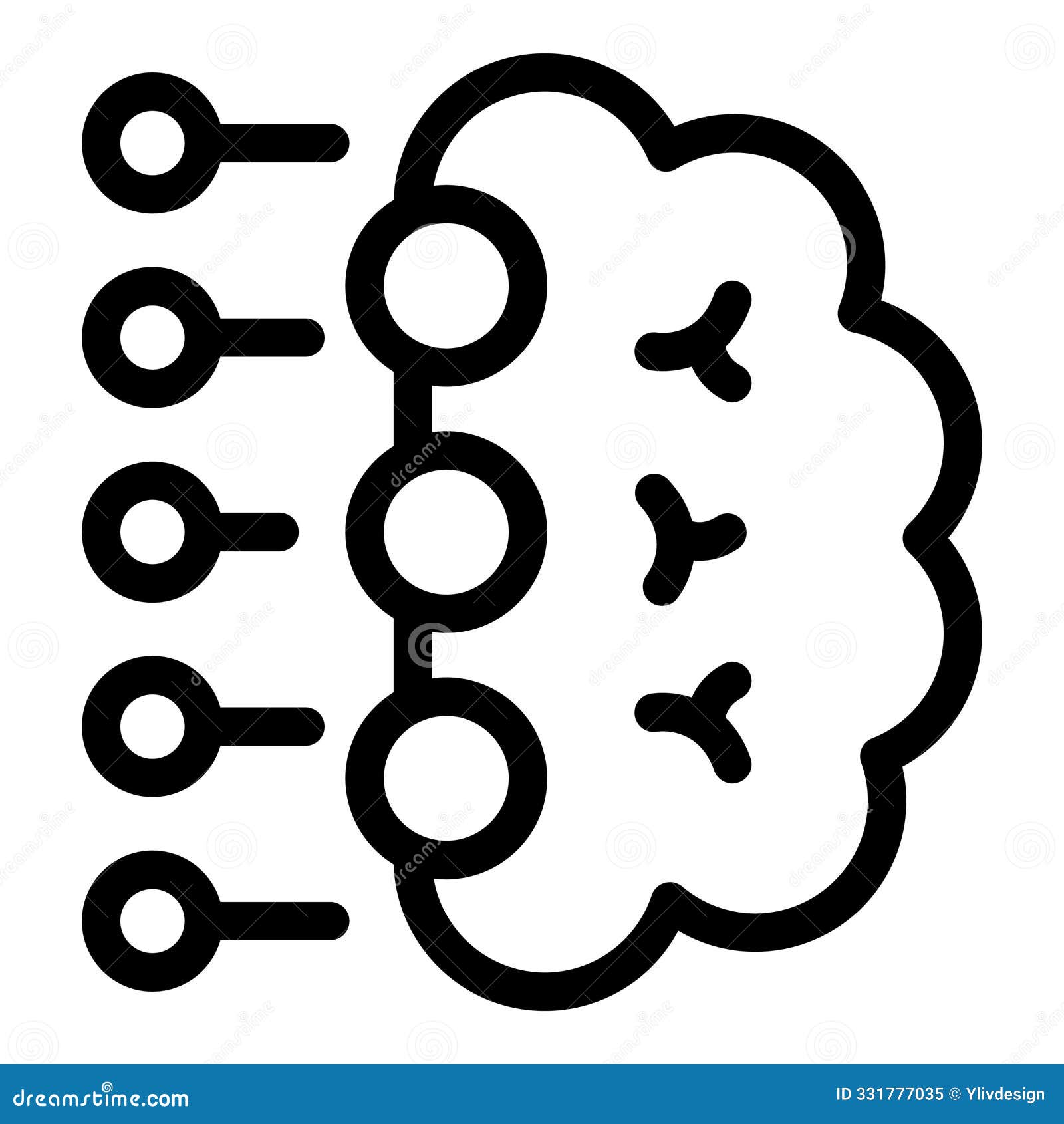 Neural Network Receiving Multiple Inputs from Data Points Stock Vector - Illustration of design ...