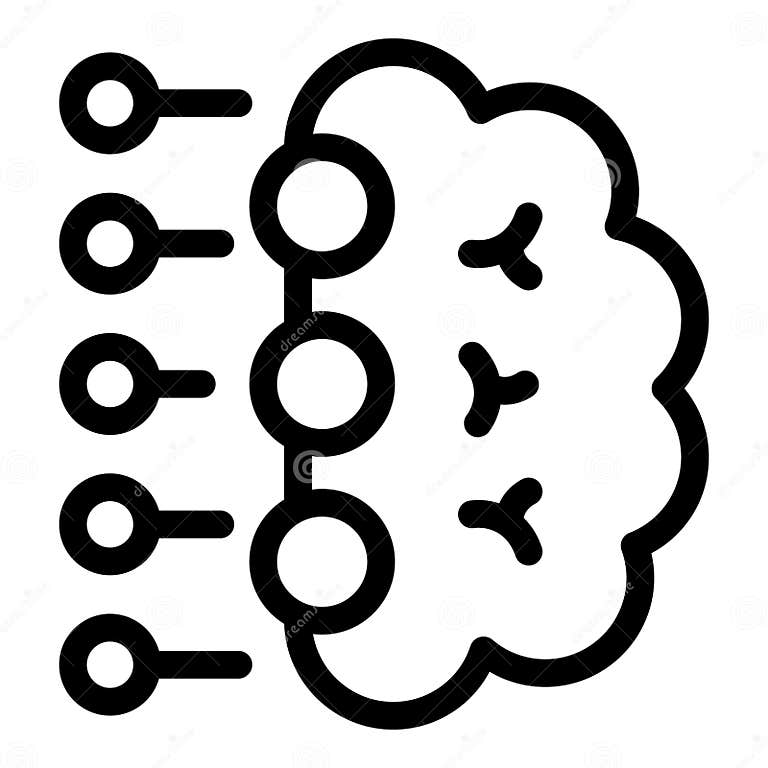 Neural Network Receiving Multiple Inputs From Data Points Stock Vector Illustration Of Design