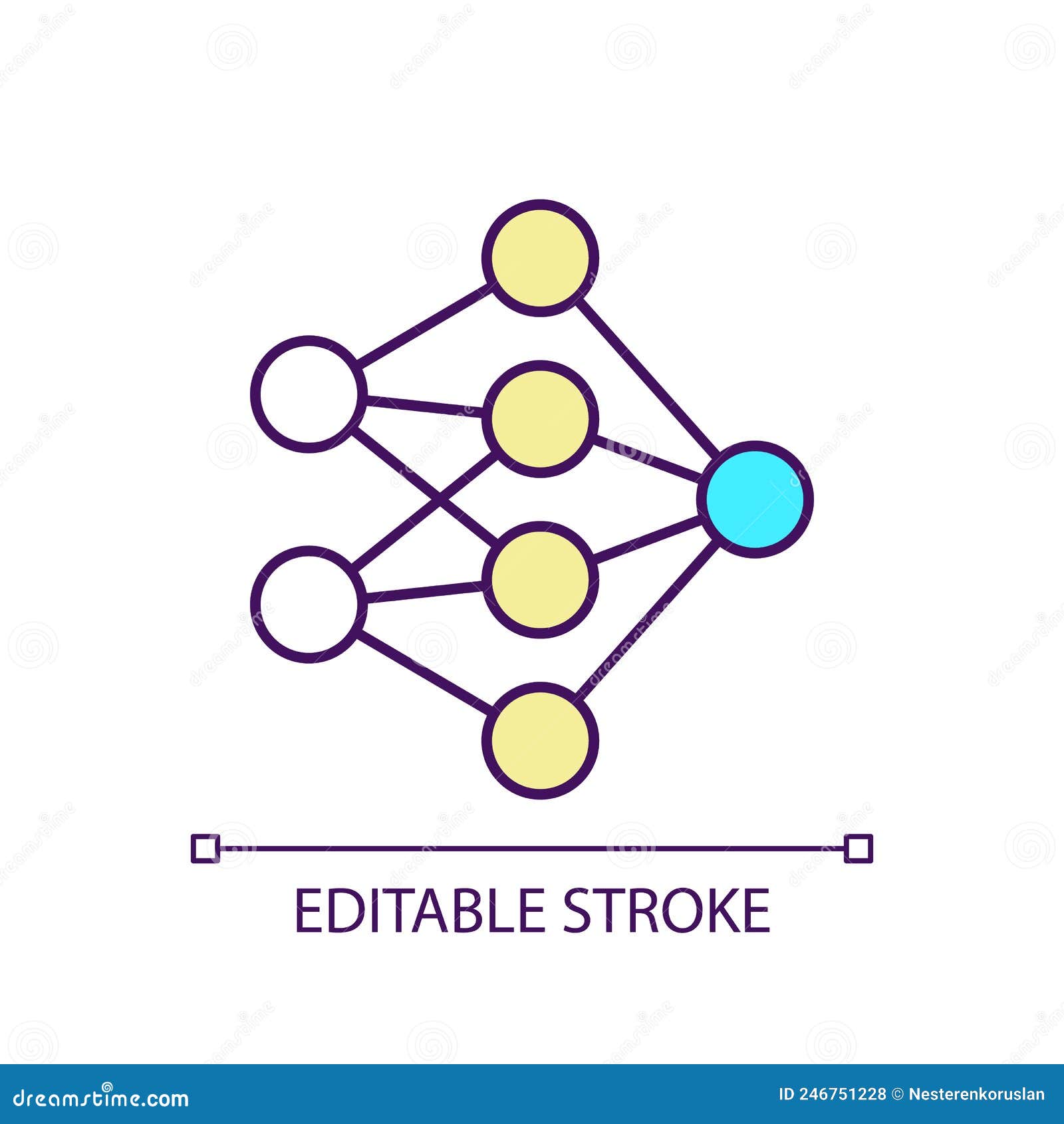 Neural Network RGB Color Icon Stock Vector - Illustration of signal ... Neural Network RGB Color Icon Stock Vector - Illustration of signal ...