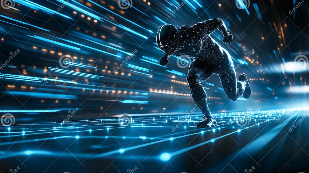 Neural Network Runner Athlete Embraces High-Tech, Integrating Physical ...