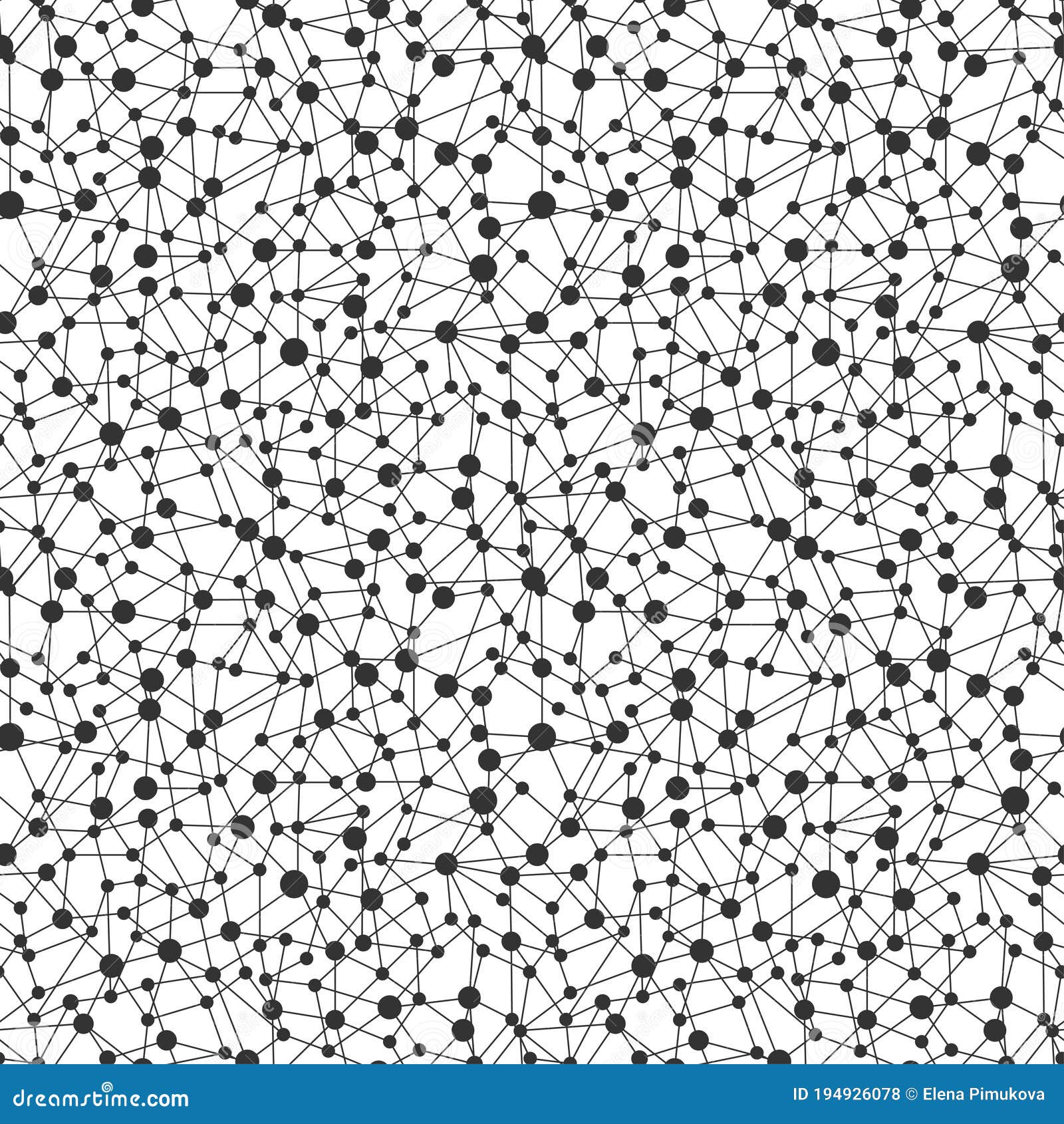 Neural Network Seamless Pattern. Neural Network of Nodes and ...