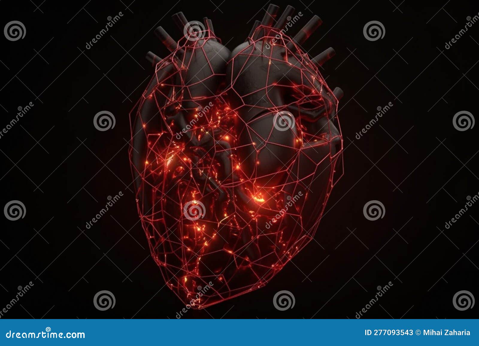 Neural Network in the Shape of a Human Heart. Sentient Artificial ...