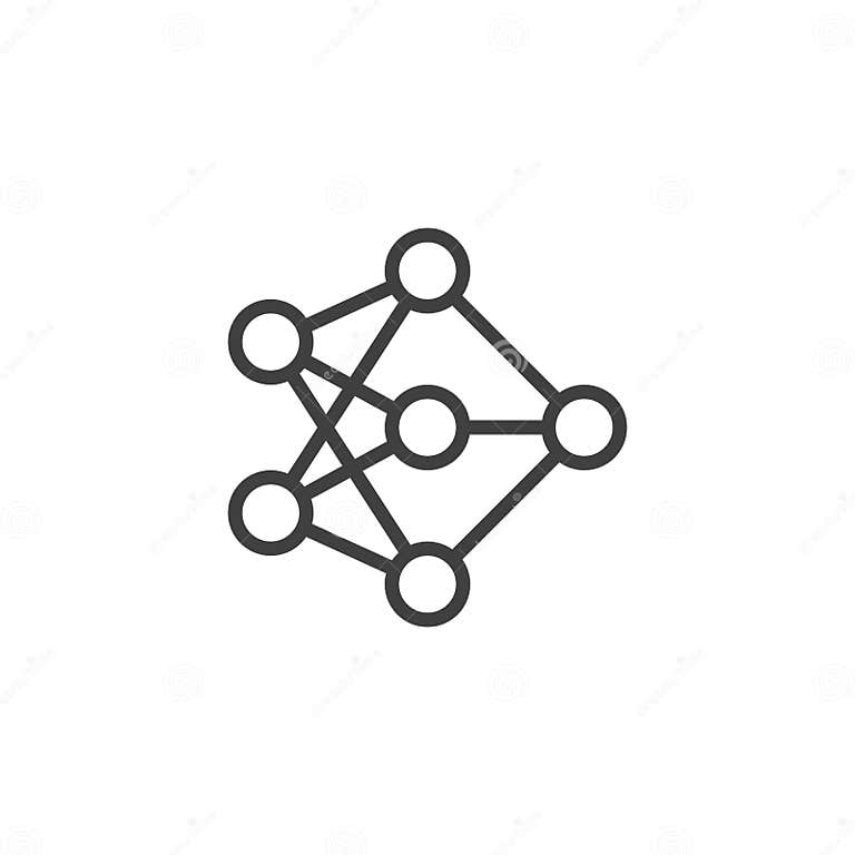 Neural Network Structure Line Icon Stock Vector - Illustration of tech, neural: 265308279